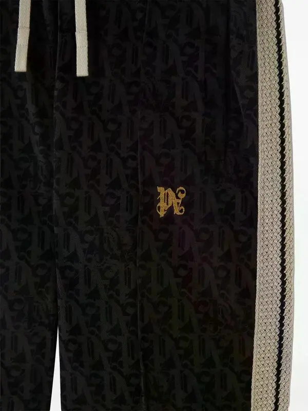 Palm Angels Dragon-monogram Track Pants - Black