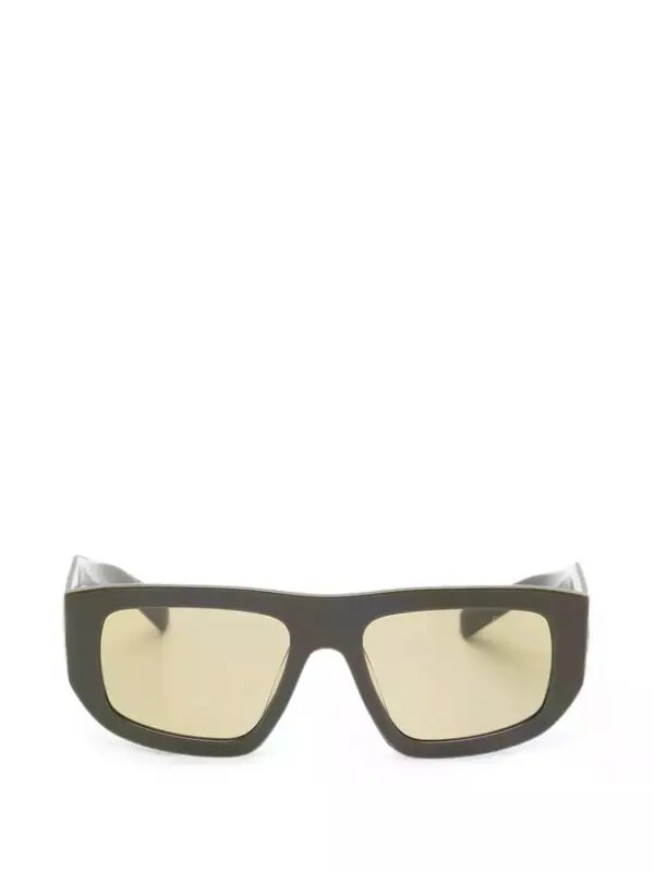 Prada Geometric-frame Sunglasses - Green