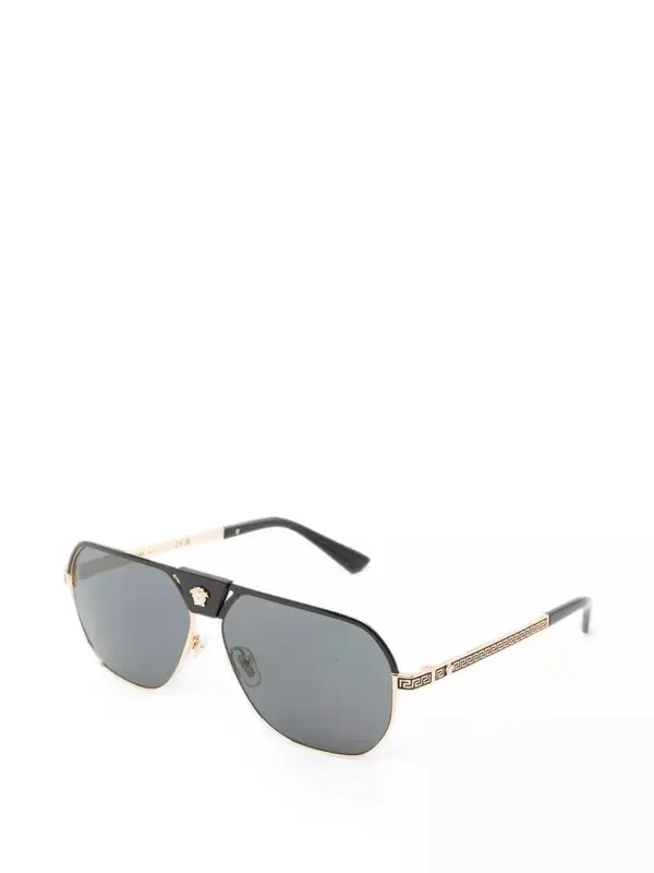 Versace Medusa Greca Aviator Sunglasses