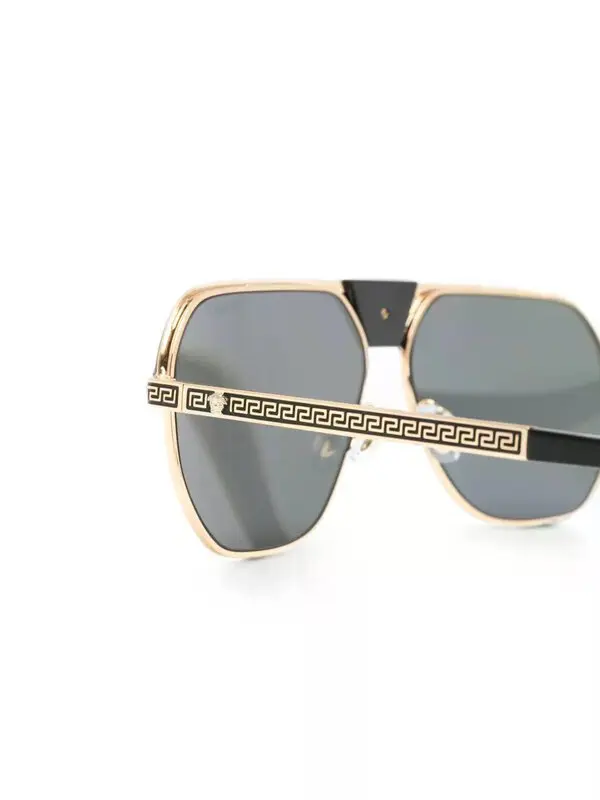 Versace Medusa Greca Aviator Sunglasses