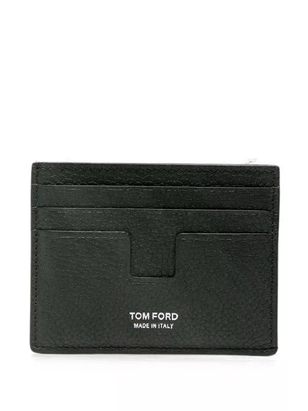 TOM FORD T-line Grained Cardholder - Green