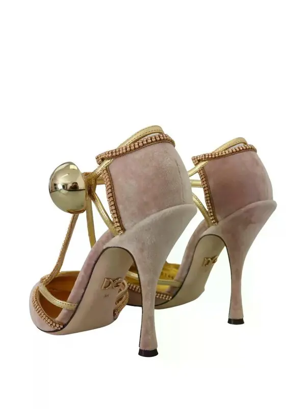 Dolce & Gabbana Crystal-embellished T-strap Pumps