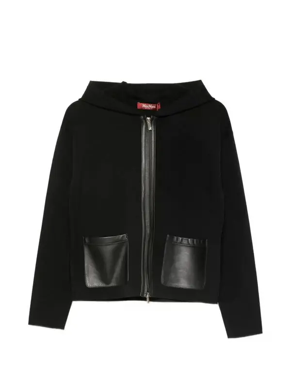 Max Mara Leather Pocket Hoodie