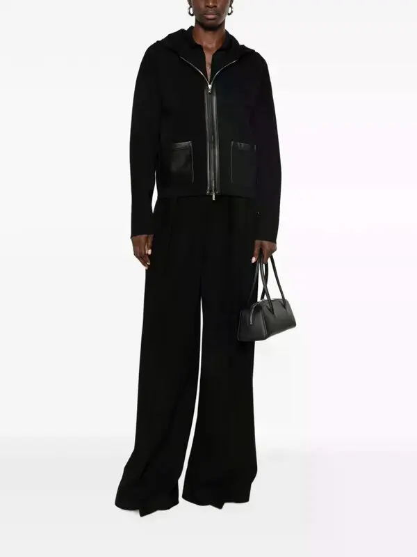 Max Mara Leather Pocket Hoodie