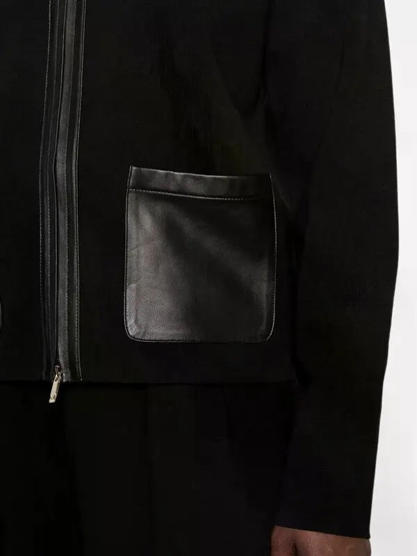 Max Mara Leather Pocket Hoodie