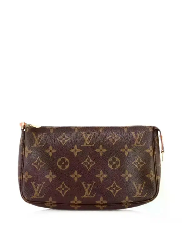LOUIS VUITTON Monogram Canvas Pochette Accessoires Clutch Bag - Brown