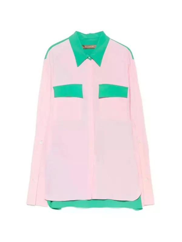 SIMONA CORSELLINI Colorblock Chest Pocket Shirt
