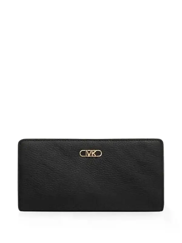 Michael Kors Grained-leather Snap-fastening Wallet - Black
