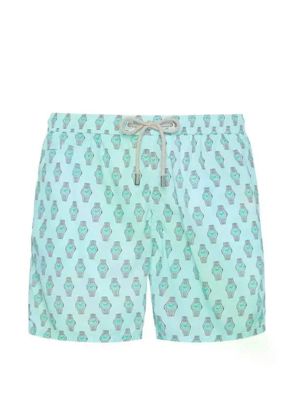 MC2 SAINT BARTH Lighting Watch" Print Swim Shorts - Blue