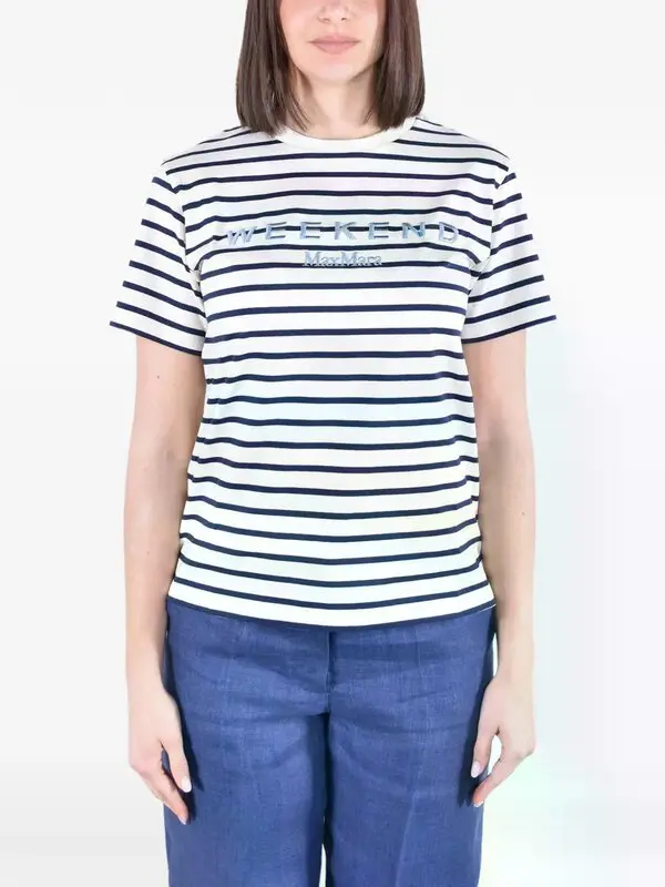 Max Mara Embroidered Stripe T-shirt