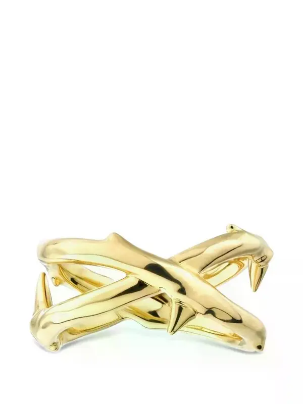 SHAUN LEANE Rose Thorn Wide Band Ring - Gold