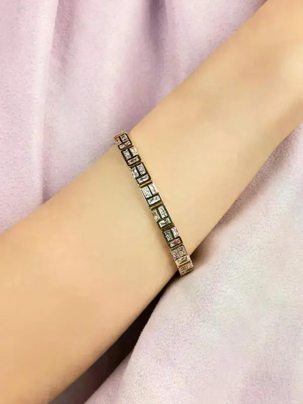 APM MONACO Tone Cubic Zirconia Embellished Bracelet