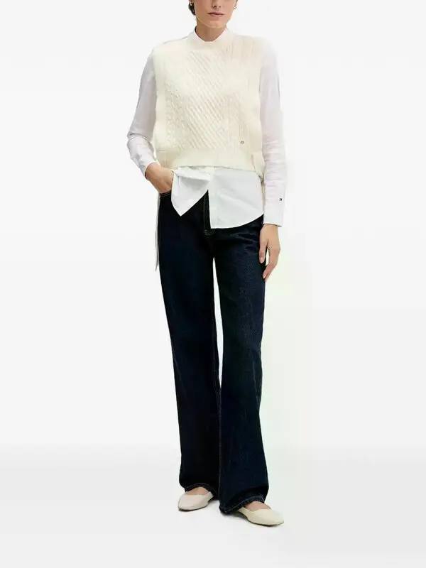 PEDRO DEL HIERRO Off-white Cable Knit Vest