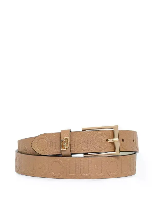 Liu Jo Logo Embossed Leather Belt