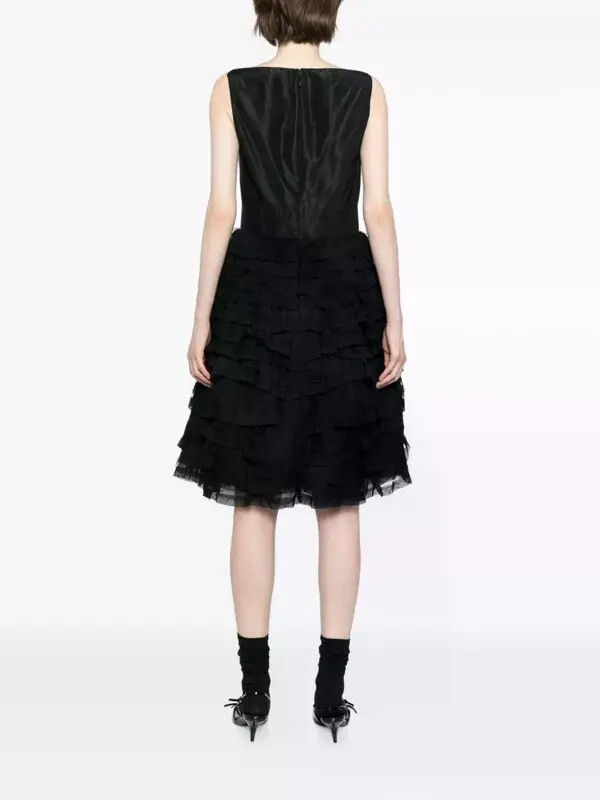 Marc Jacobs Tiered Tulle V-neck Dress