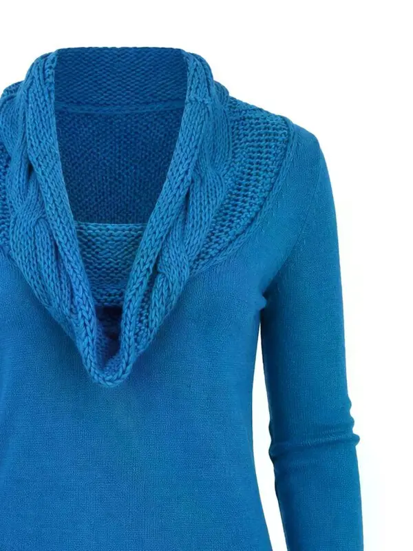 Costume National Cable-knit Cowl Neck Sweater