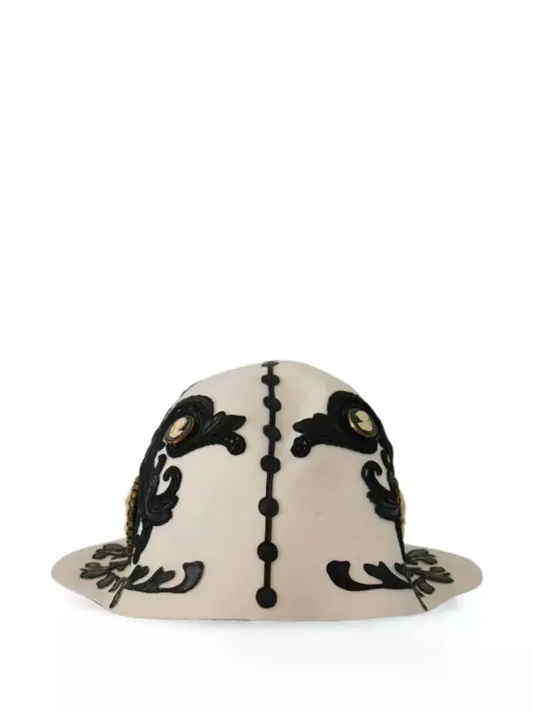 Dolce & Gabbana Embroidered Cameo-detail Hat