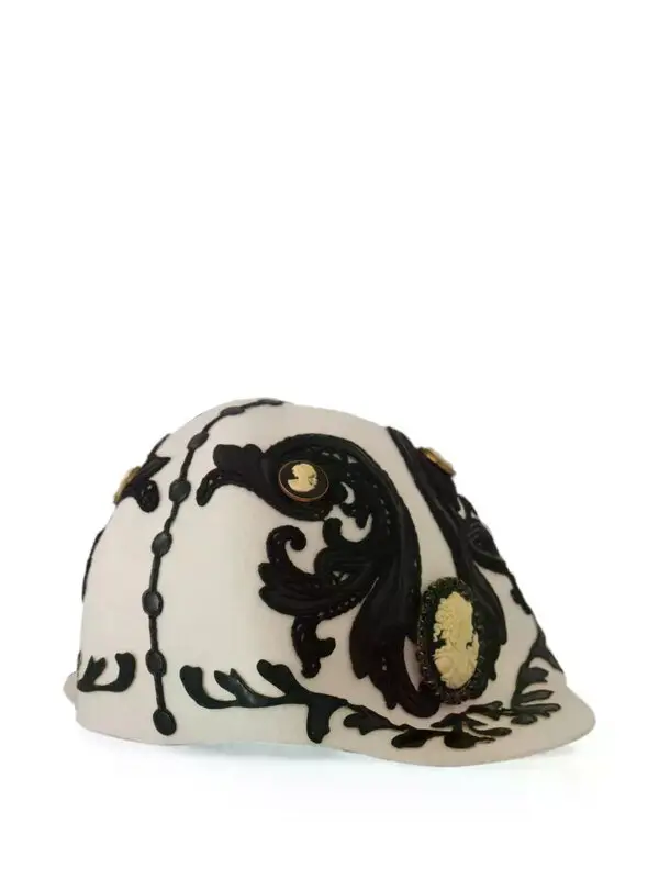 Dolce & Gabbana Embroidered Cameo-detail Hat