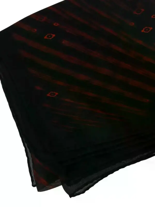 Costume National Abstract-print Silk Scarf - Black