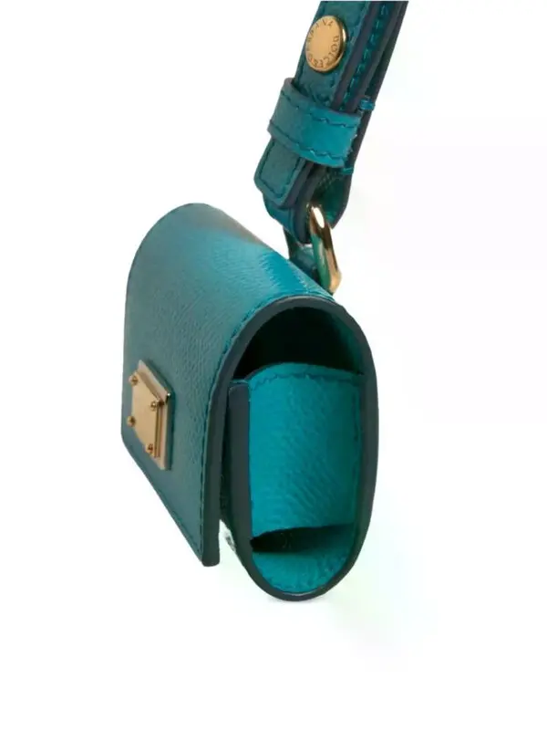 Dolce & Gabbana Logo-plaque Leather Airpods Case