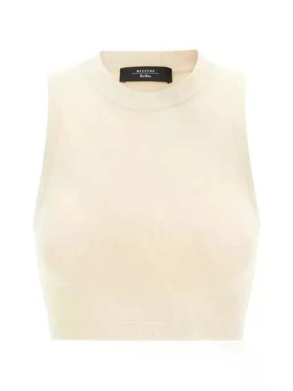 Max Mara Sleeveless Fine-knit Cropped Top