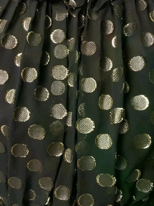 Dolce & Gabbana Polka Dot Metallic Tiered Dress