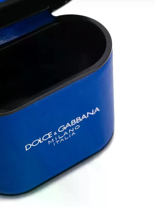 Dolce & Gabbana Logo-strap Leather Airpods Case