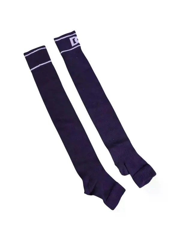 Dolce & Gabbana Dg Logo Ribbed Knee-high Socks