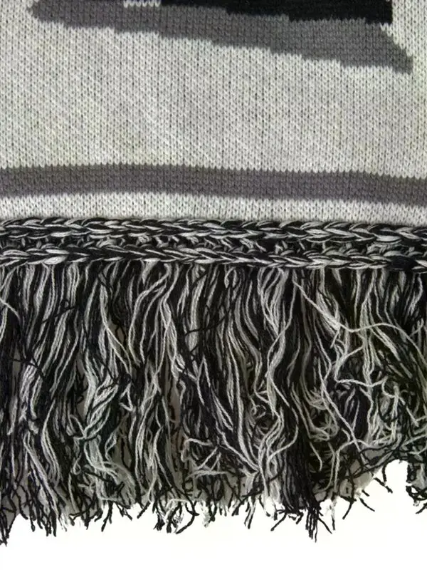 Dolce & Gabbana Logo-intarsia Fringed Scarf