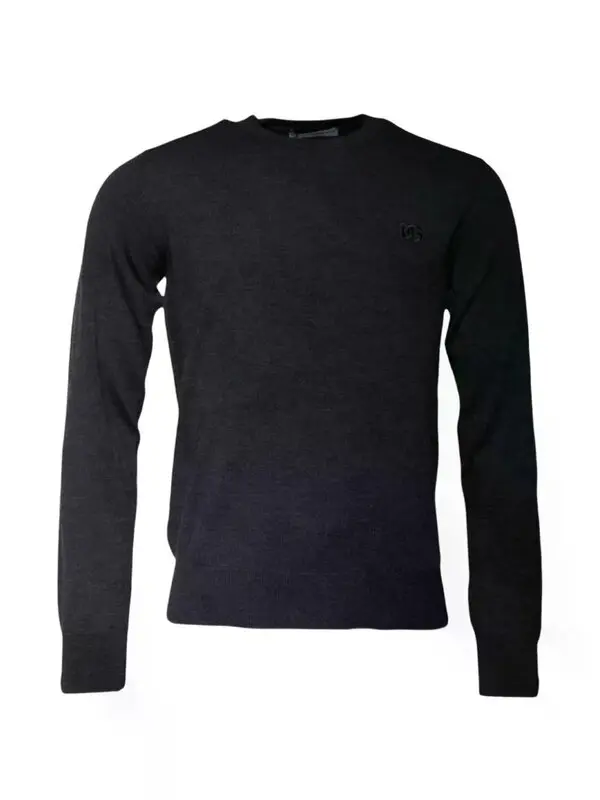 Dolce & Gabbana Logo Plaque Crew Neck Sweater