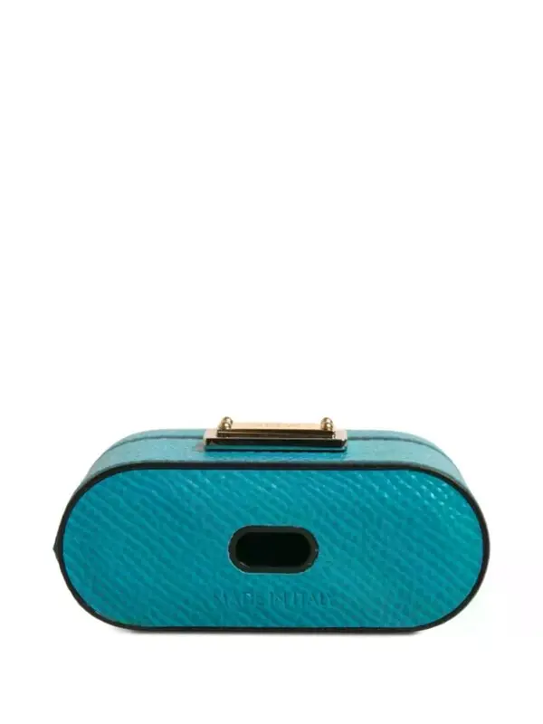 Dolce & Gabbana Logo-plaque Pebbled Leather Airpods Case