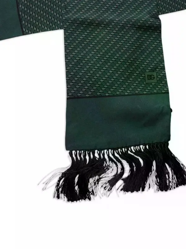 Dolce & Gabbana Geometric-pattern Fringed Scarf