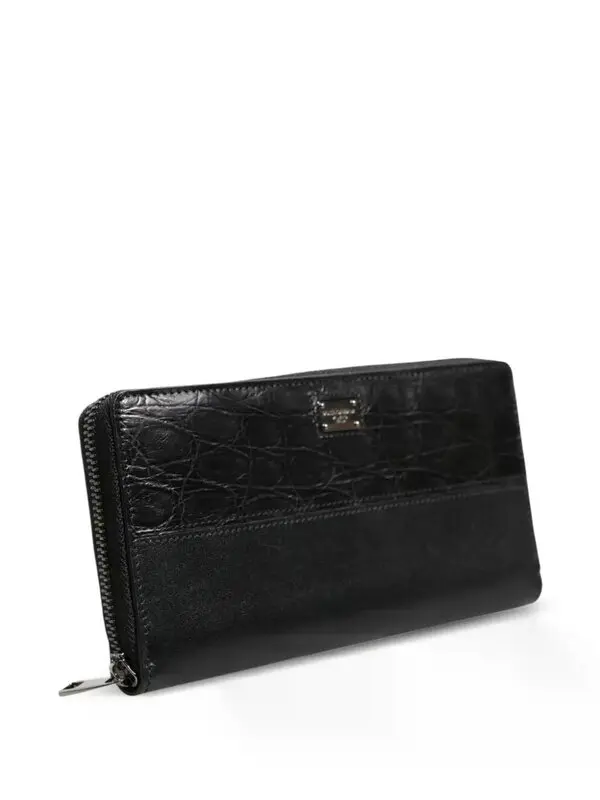 Dolce & Gabbana Croc-effect Logo-plaque Wallet