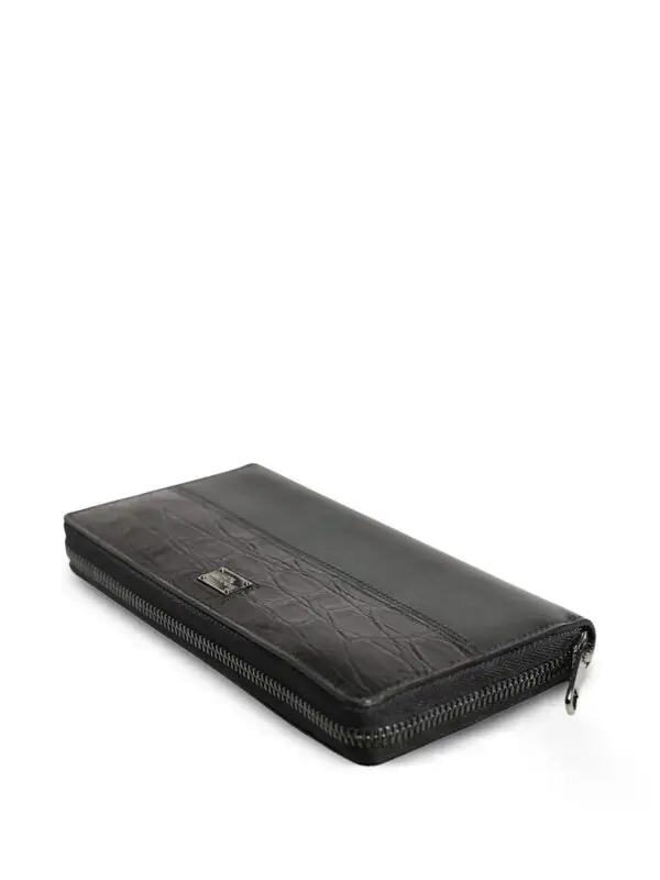 Dolce & Gabbana Croc-effect Logo-plaque Wallet