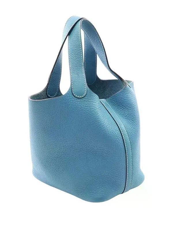 Hermès Clemence Picotin 18 Handbag - Blue