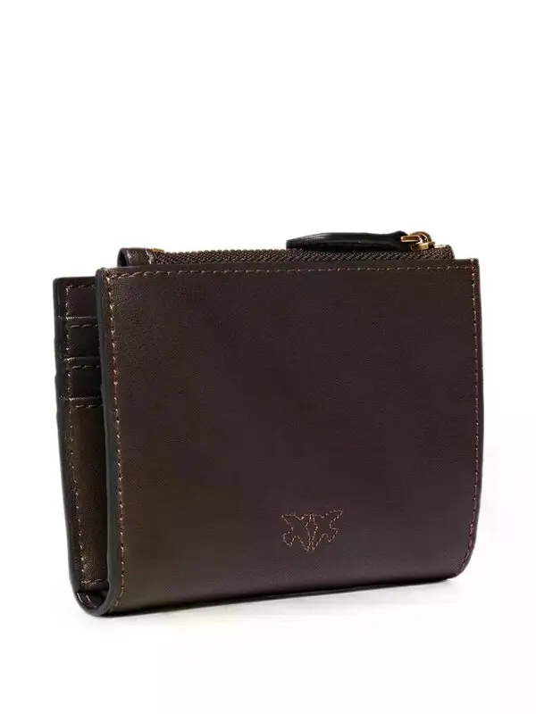 Pinko Love Birds Leather Wallet - Brown