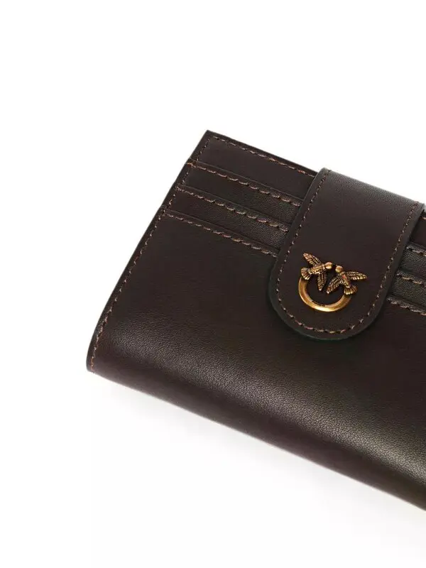 Pinko Love Birds Leather Wallet - Brown