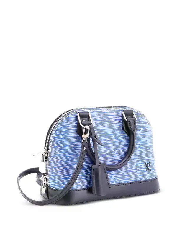LOUIS VUITTON Alma Handbag Epi Leather Bb Satchel - Blue