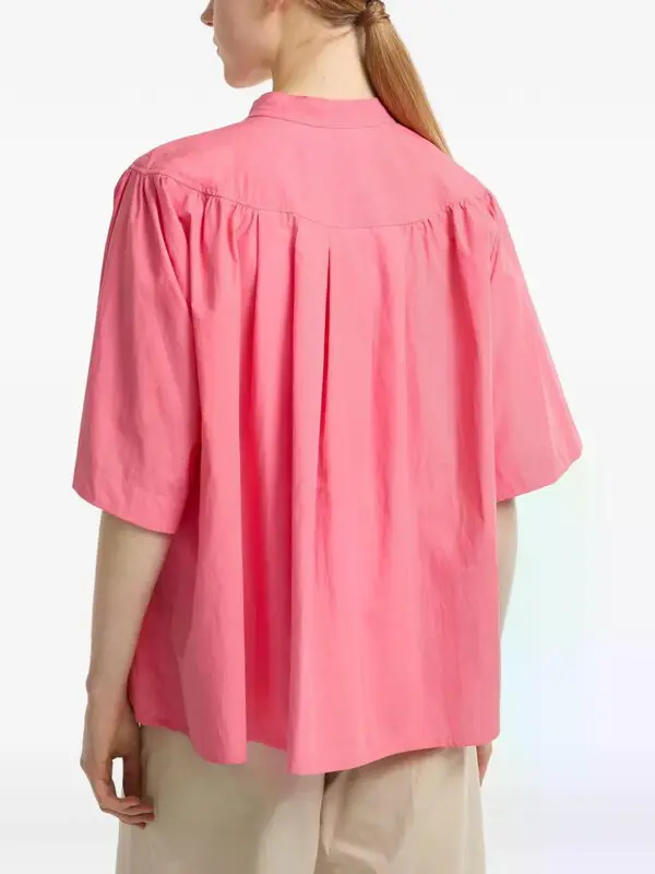YVES SALOMON V-neck Poplin Blouse