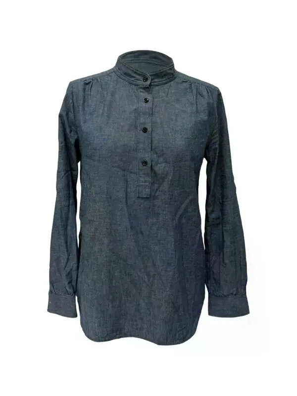 A.p.c. Officer Collar Gathered Blouse