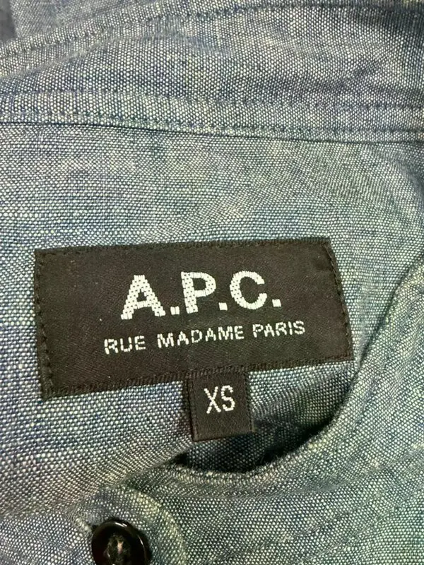 A.p.c. Officer Collar Gathered Blouse