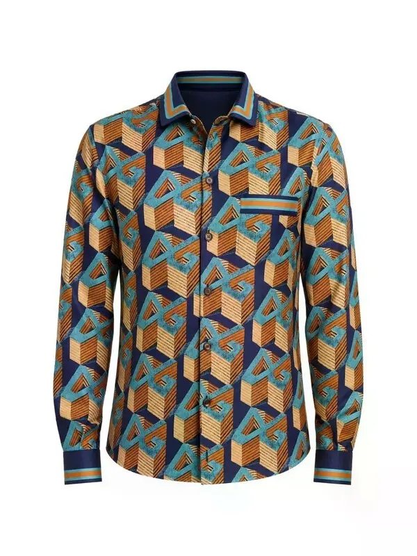 Dolce & Gabbana Multicolor Dg Logo Silk Shirt