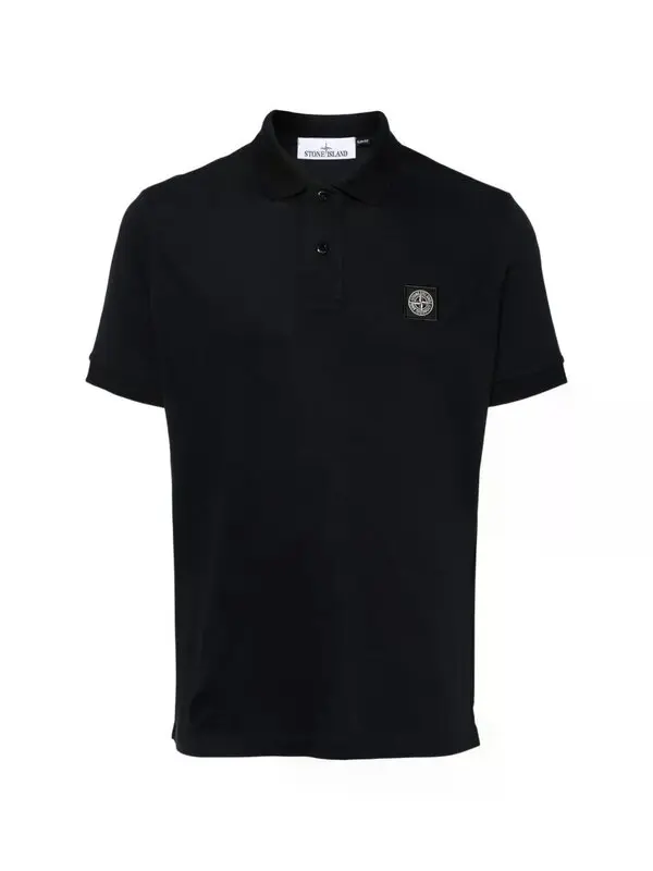 Stone Island Logo-patch Polo Shirt - Blue