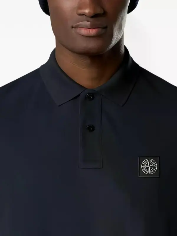 Stone Island Logo-patch Polo Shirt - Blue