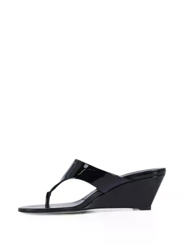 Prada Patent Wedge Sandals