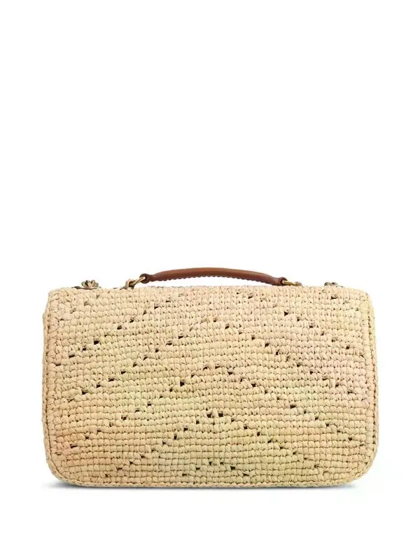 Saint Laurent Loulou Woven Design Shoulder Bag - Neutrals