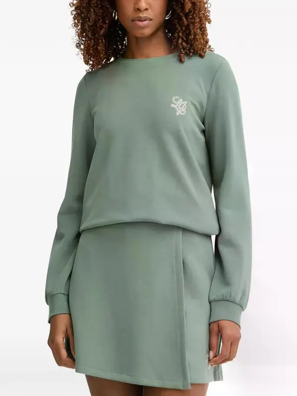 Liu Jo Logo Embellished Crew Neck Sweatshirt