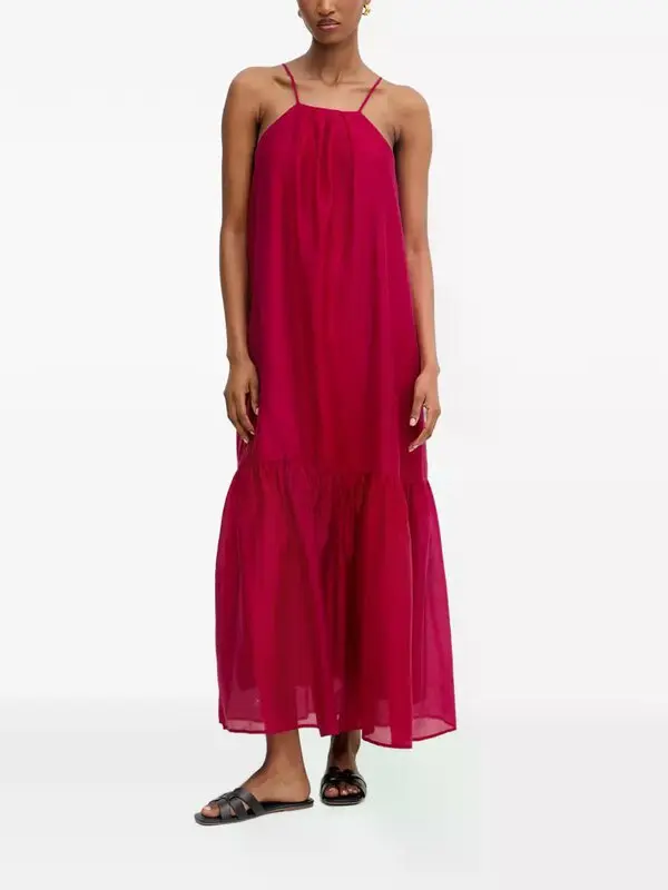 Liu Jo Pleated Ruffled Maxi Dress