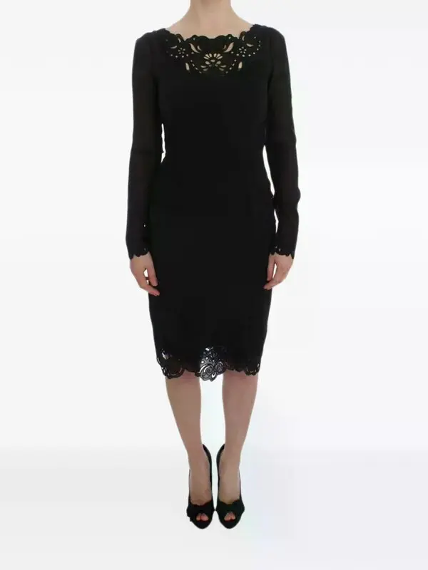 Dolce & Gabbana Laser-cut Silk Midi Dress