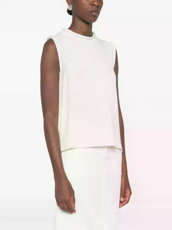Loulou De Saison Effy Sleeveless Vest - White